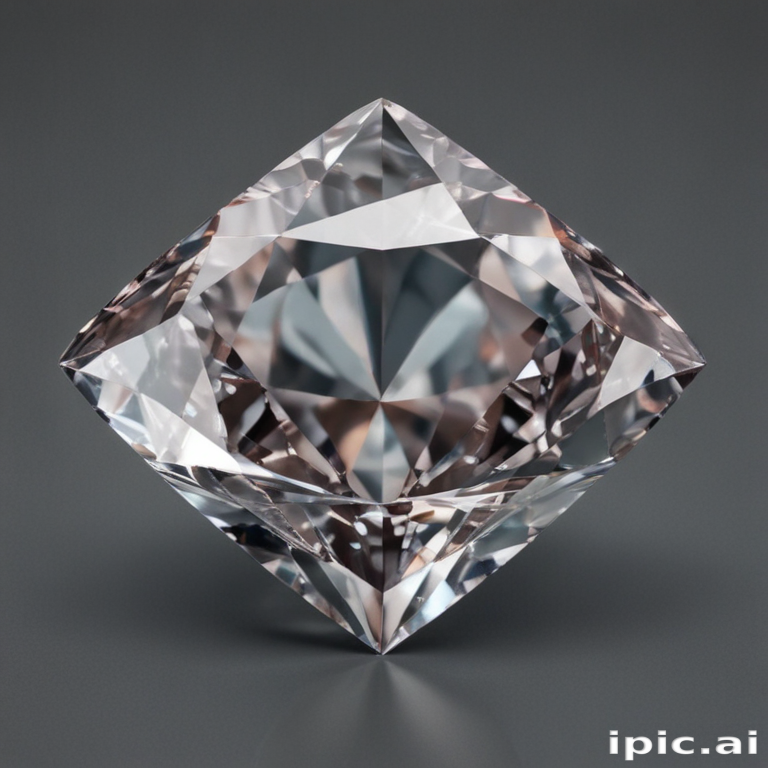 A Stunningly Cut Diamond Reflecting Light in a Captivating Display
