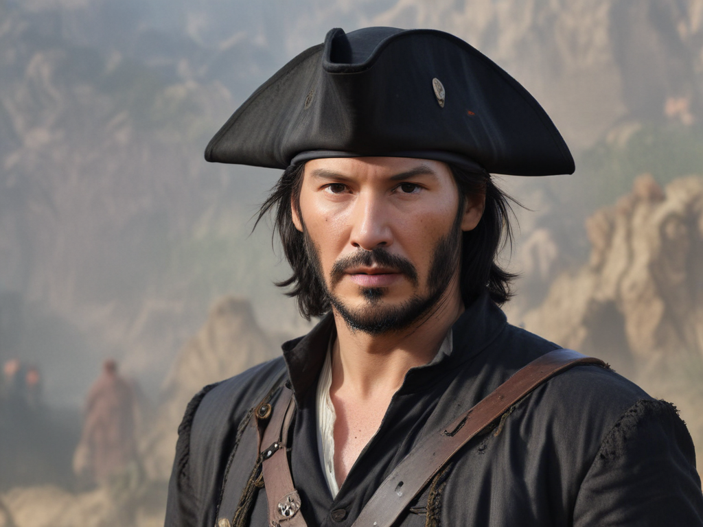 Keanu Reeves as a medieval pirate