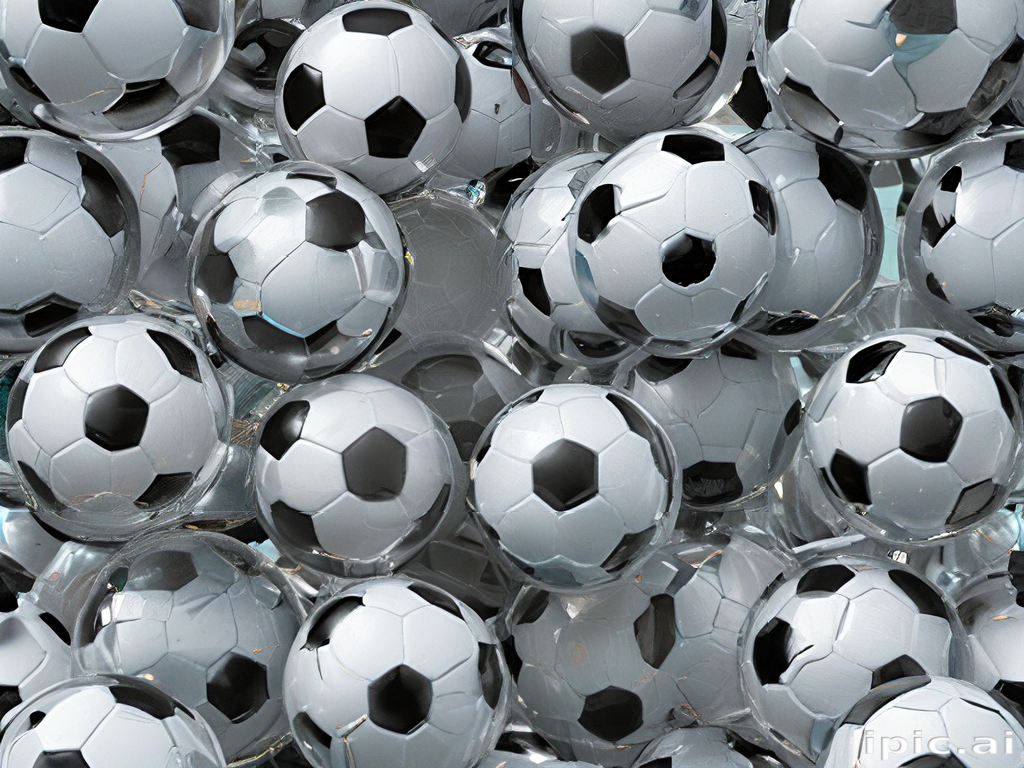 A Colorful Collection of Miniature Soccer Balls Piled Together Creatively.