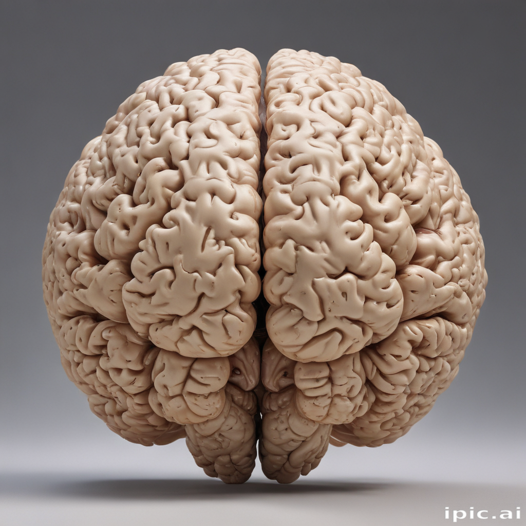 A Detailed Representation of a Human Brain Highlighting Its Complex ...