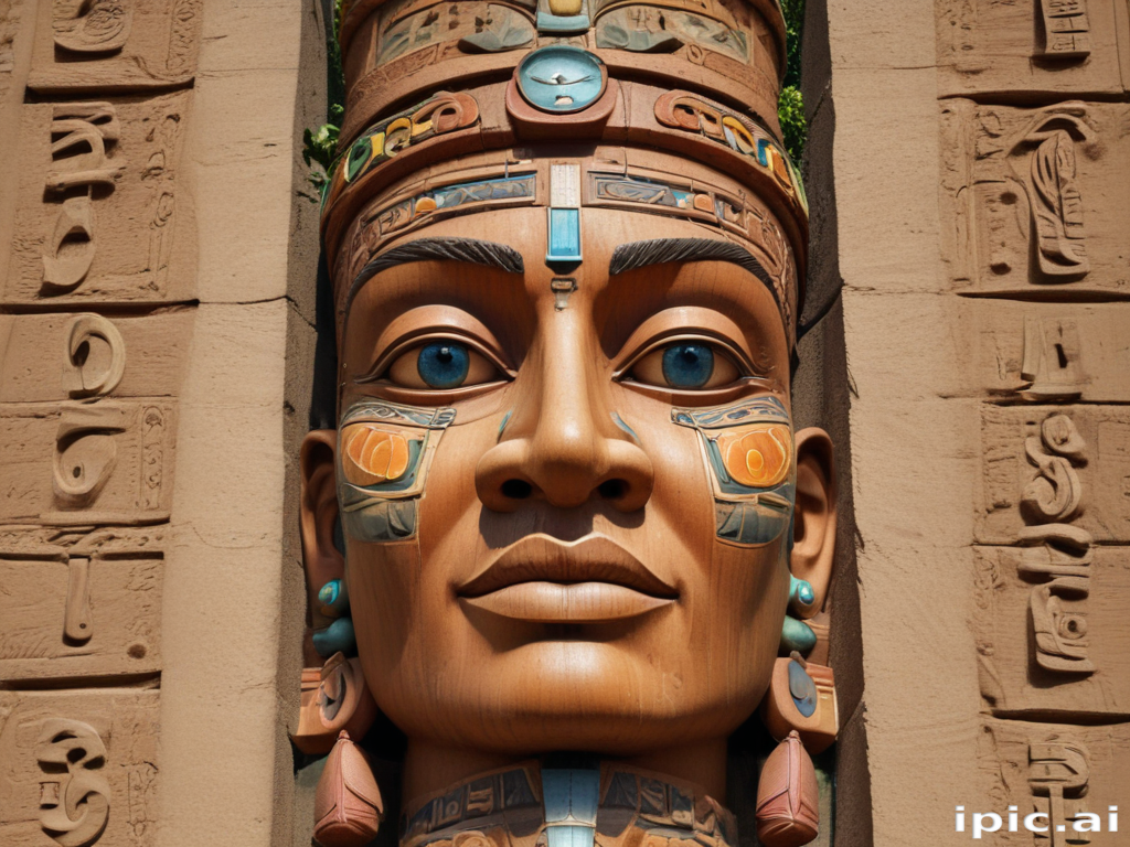 Magnificent Ancient Egyptian Sculpture Depicting a Pharaoh with ...
