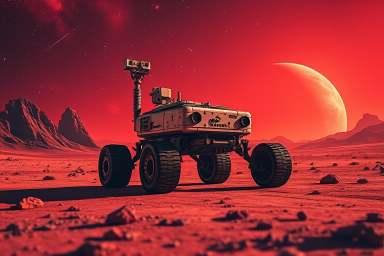 Exploring the Red Planet: A Rover's Journey Through Martian Landscapes