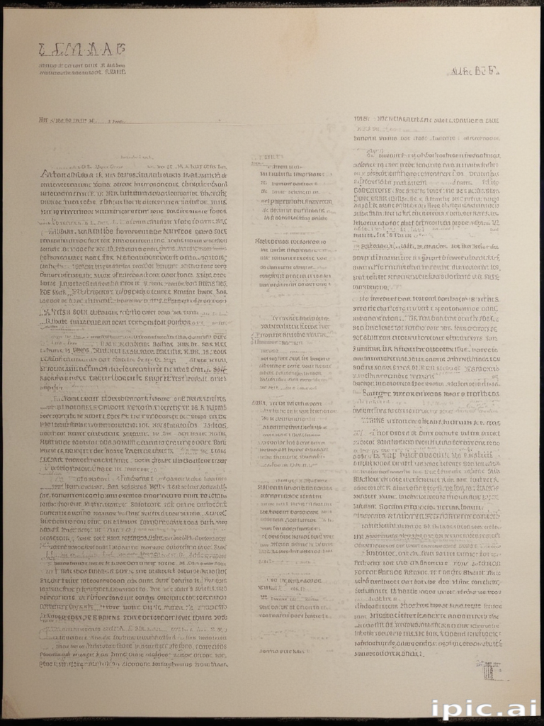A Historical Document Featuring Detailed Text in an Unknown Language or ...