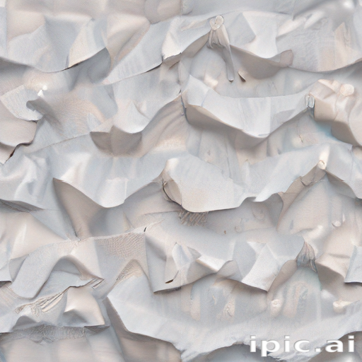 Textured Layers of Crumpled Paper in Soft White Tones and Shadows