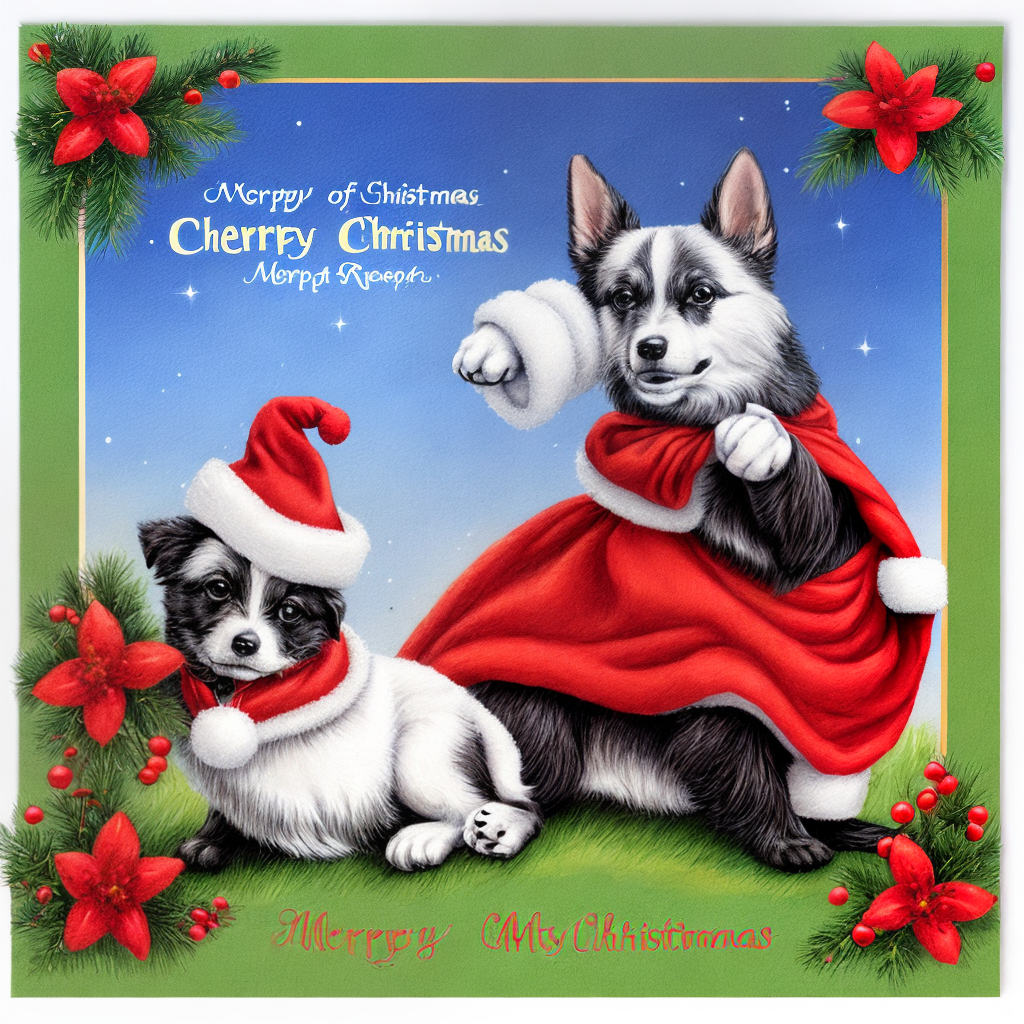 Christmas card with inscription
