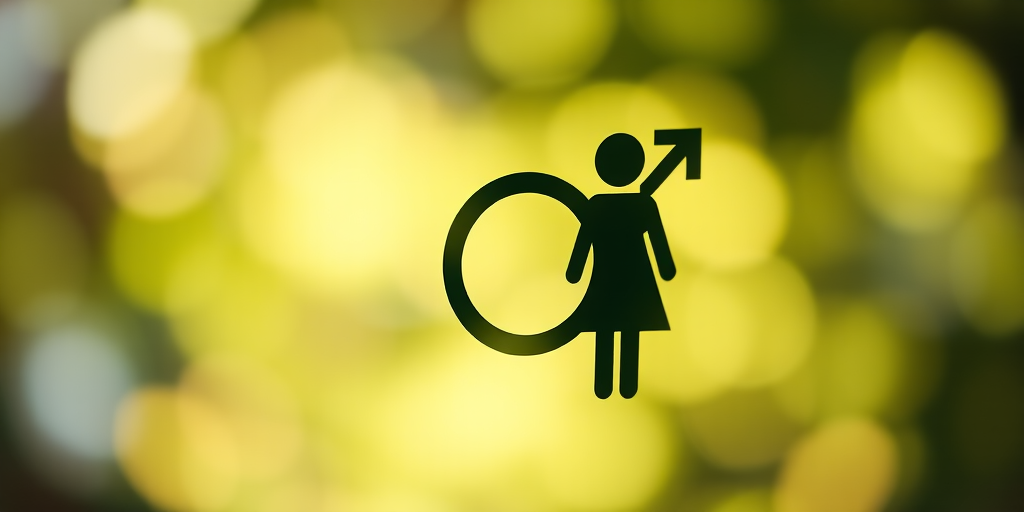 Stylized Gender Symbols Representing Male and Female in Modern Design