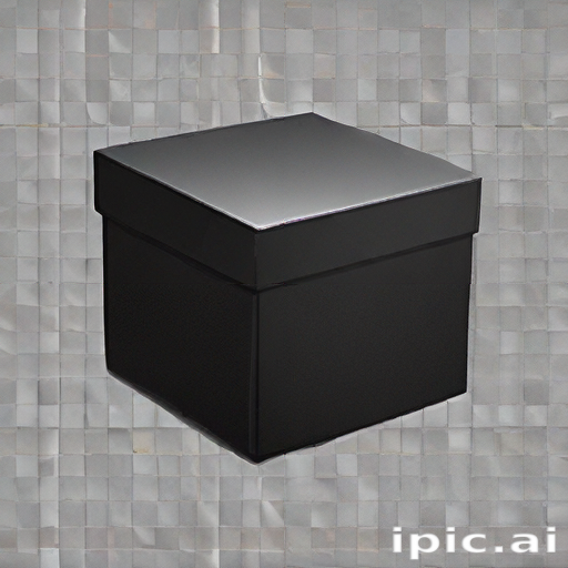 Elegant Black Square Box Against a Subtle Textured Background for Gift ...