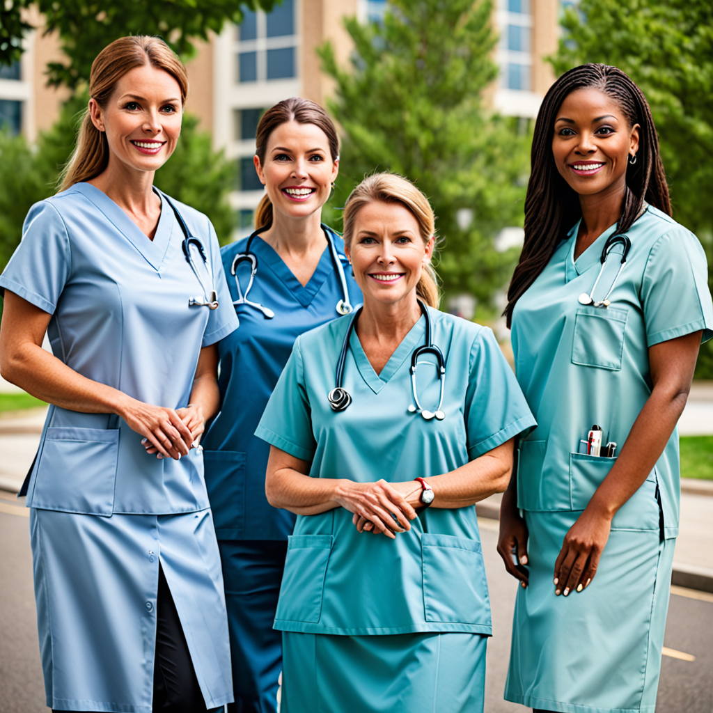 HI-RES PHOTO OF NURSES OUTSIDE