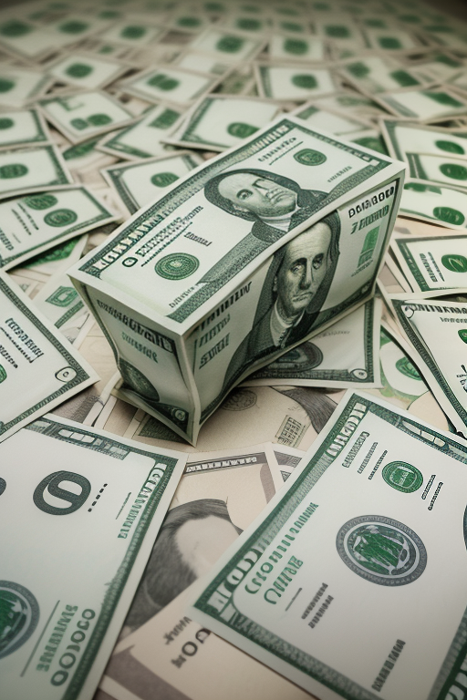 An Abundance of Cash: Stacks of Money Spread Across a Surface