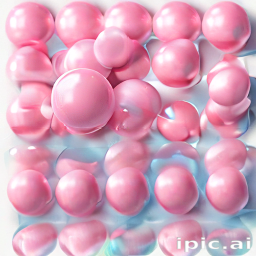 Soft Pink Orbs Arranged in a Visually Appealing Pattern on Surface