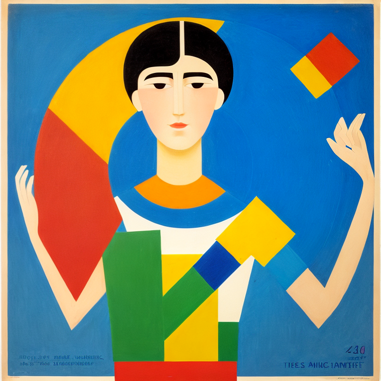 Vintage Poster woman Suprematism
