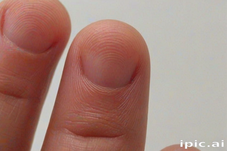 Close-Up View of Human Fingerprints on a Person's Finger Tips