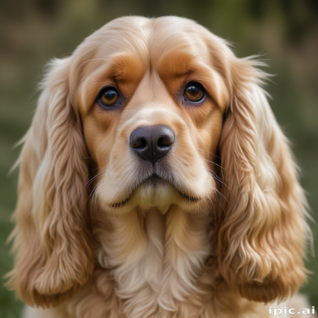 A Beautiful Cocker Spaniel with Fluffy Fur and Expressive Eyes.