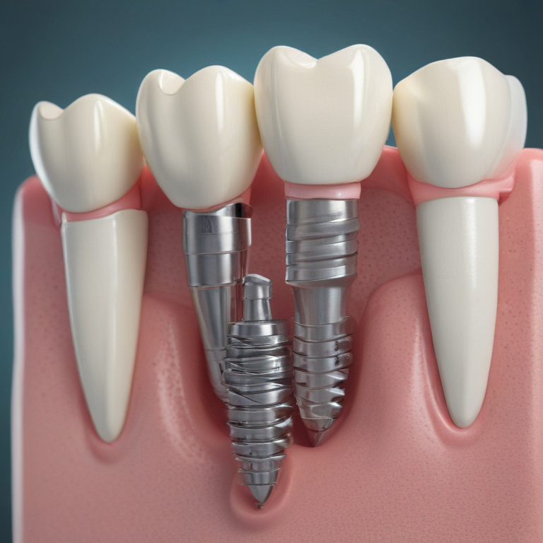 modern, inovative dentist and implants, teeth, modern, futuristic ...