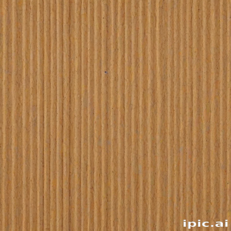 Textured Cardboard Surface with Vertical Ridges in Warm Brown Tones.