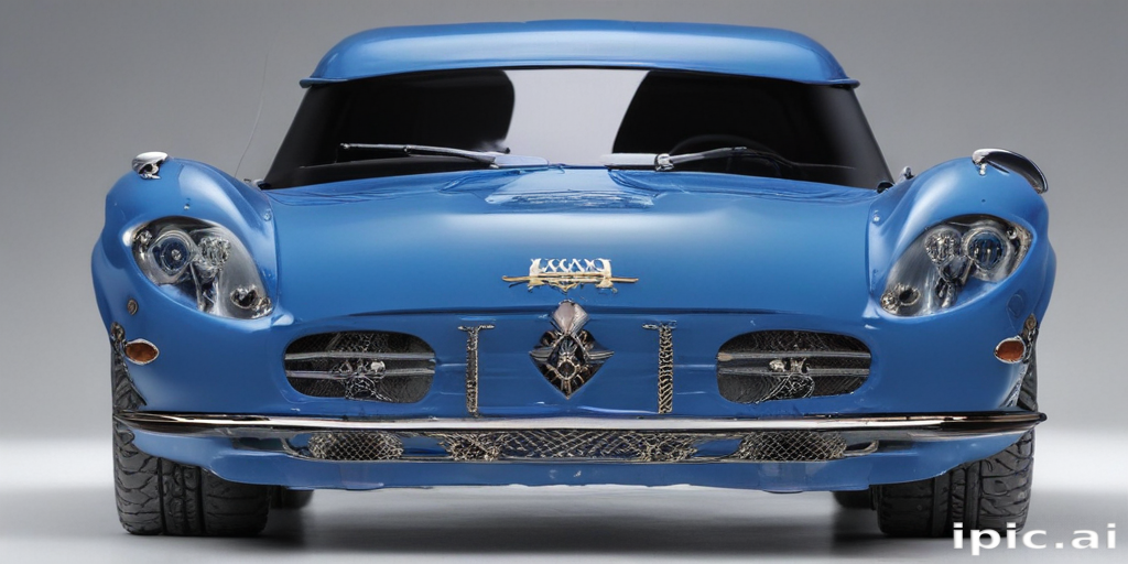 Stunning Vintage Blue Sports Car Model Showcasing Impressive Detailing ...