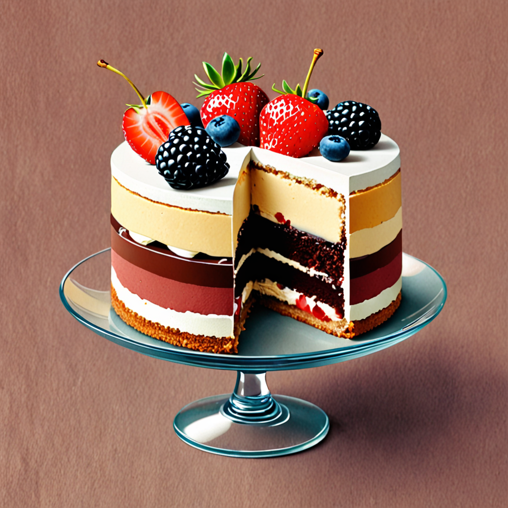 world illustration half world and half dessert