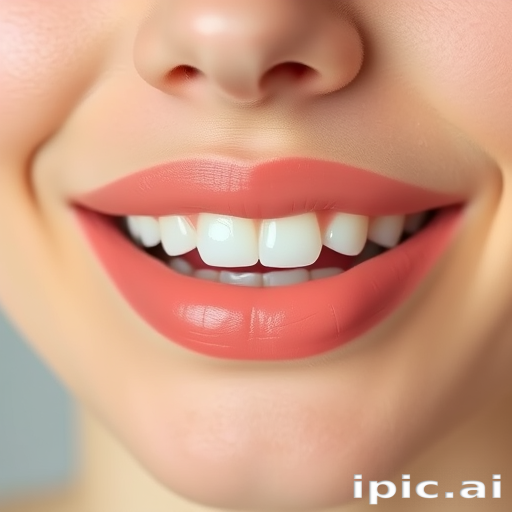 A Bright and Cheerful Smile Showcasing Perfectly White and Shiny Teeth