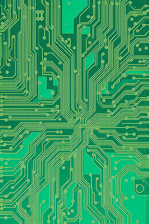 Intricate Close-Up of a Microchip Surrounded by Complex Circuit Patterns