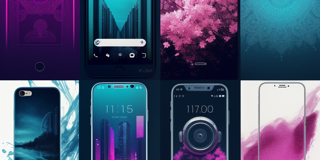 Collection of Stylish Smartphone Wallpapers Featuring Vibrant Colors ...