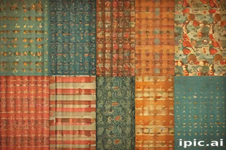 A Collection of Colorful Textiles Featuring Diverse Patterns and Designs.