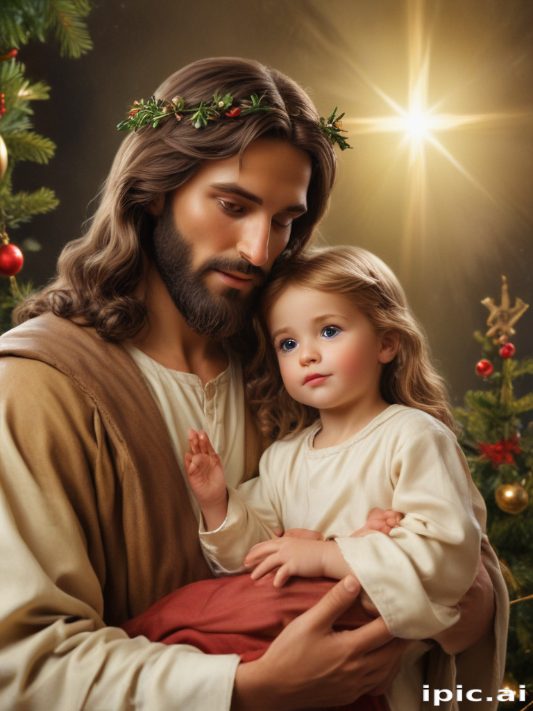 Embracing the Spirit of Christmas with Jesus and a Cherubic Child