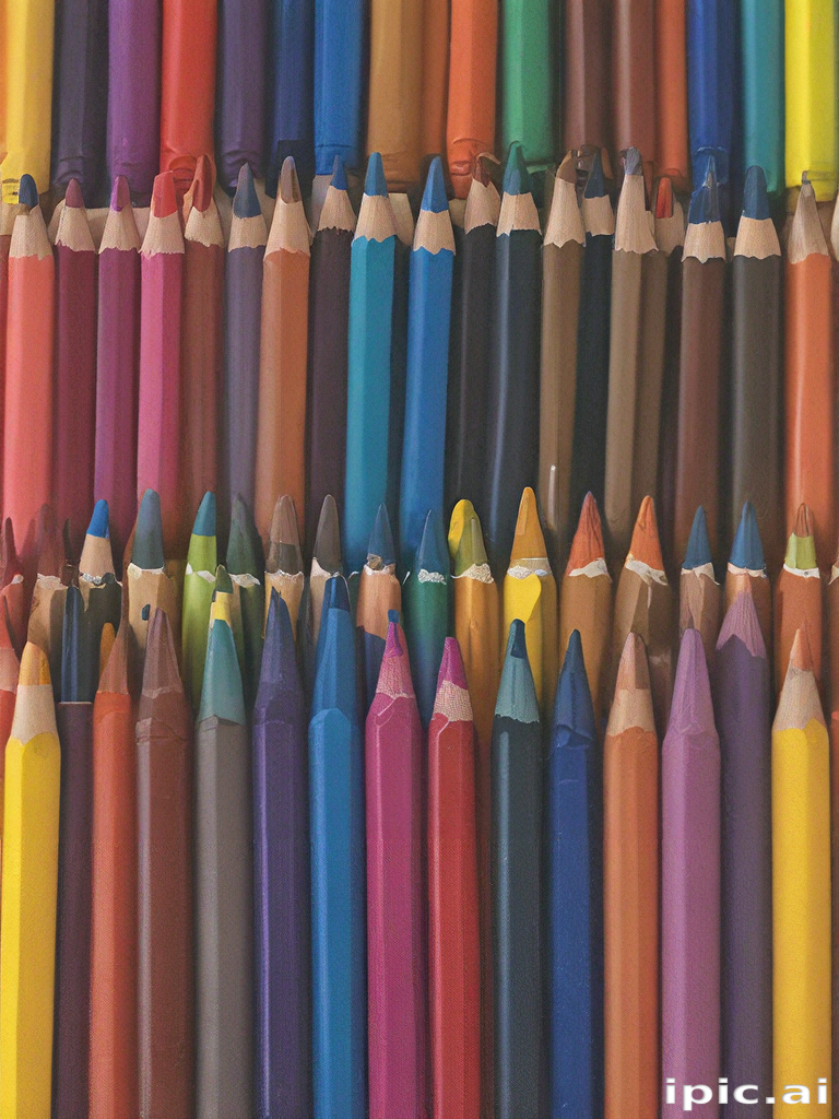 A Colorful Array of Crayons and Colored Pencils Organized Beautifully.