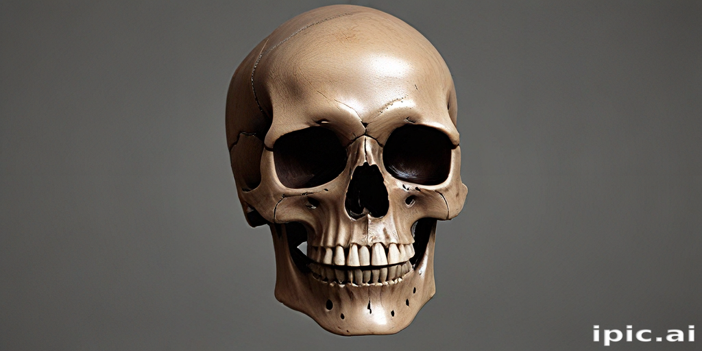 Realistic Human Skull Model with Detailed Features and Distinctive Texture