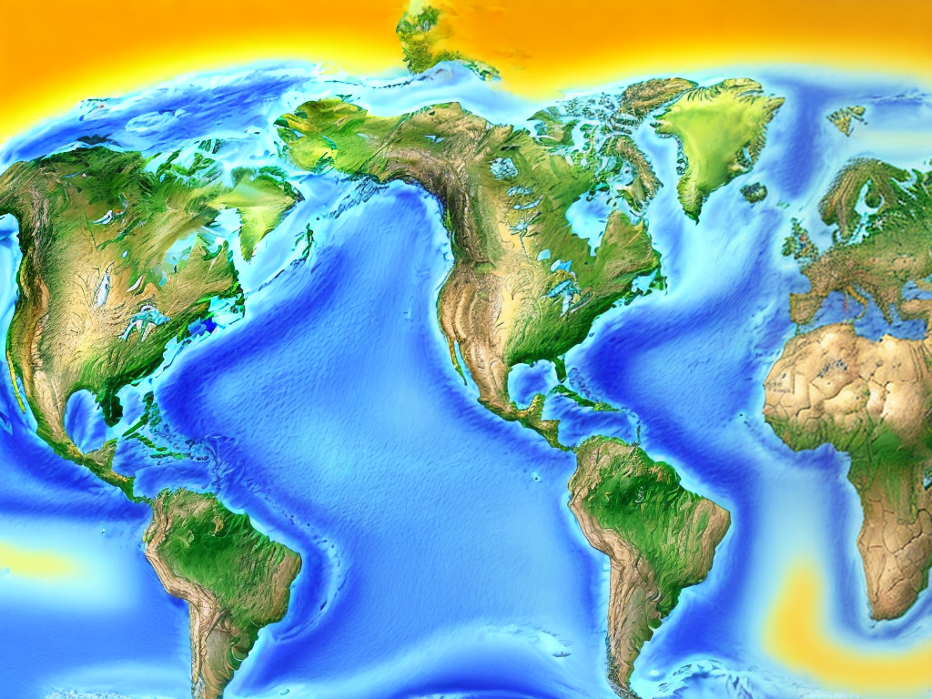 Real world map, 2D, cartoon style, high quality, high detail