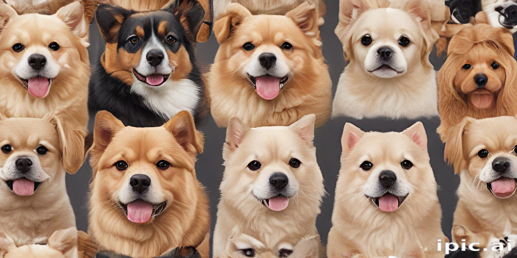 A Delightful Collage of Happy Dogs Showcasing Their Unique Expressions