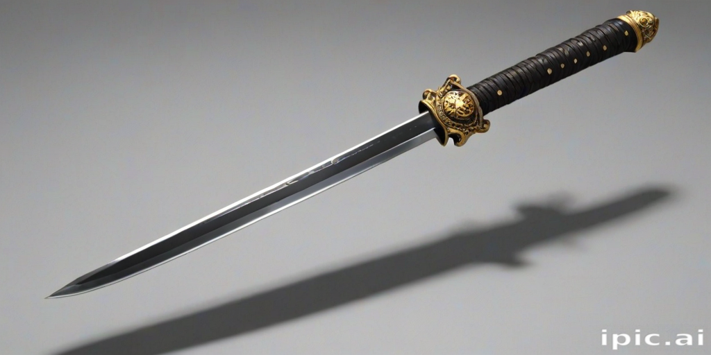 A Beautifully Crafted Sword with Intricate Design and Elegant Handle ...