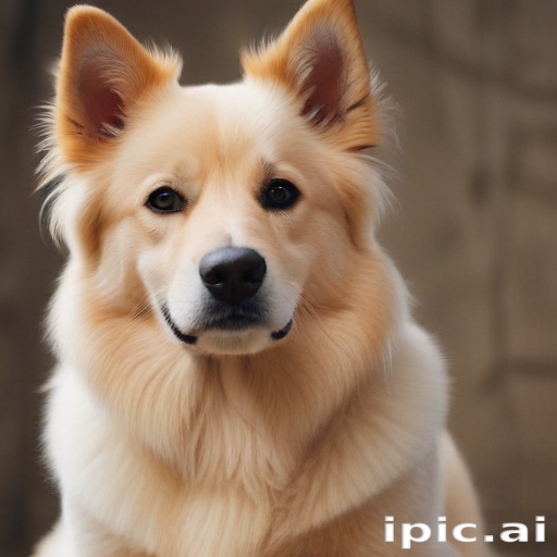 A Charming Golden-Furred Dog Posing for the Camera with Confidence.