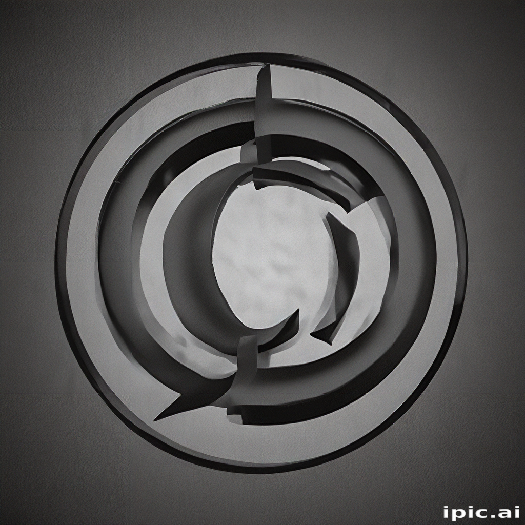 Abstract Circular Design Featuring Layers and Depth in Monochrome Tones