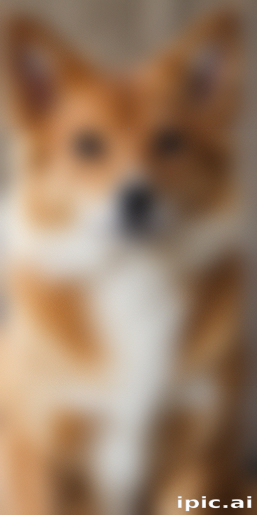 A Fluffy Dog with a Charming Expression Blurred in Soft Focus.