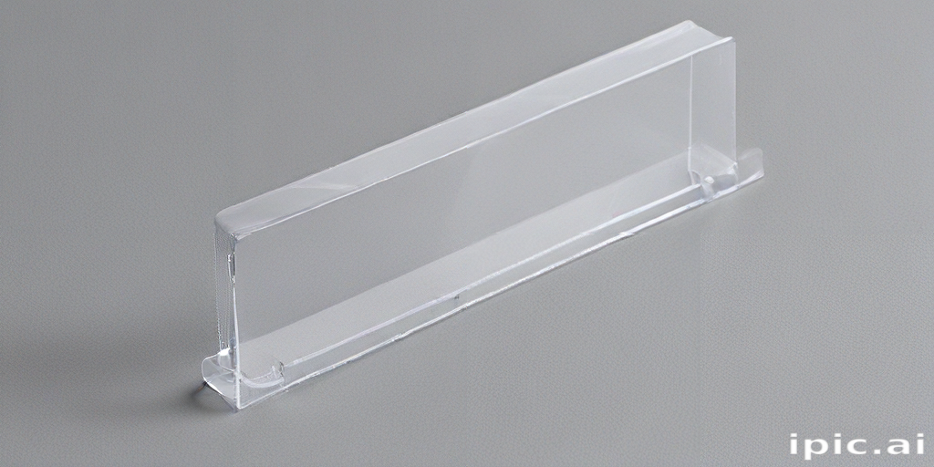 Clear Acrylic Stand for Displaying Nameplates or Signage in Offices