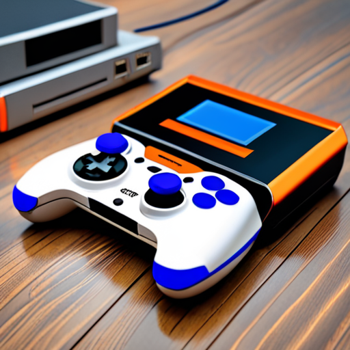 Futuristic game console with a sleek and modern design, featuring the ...