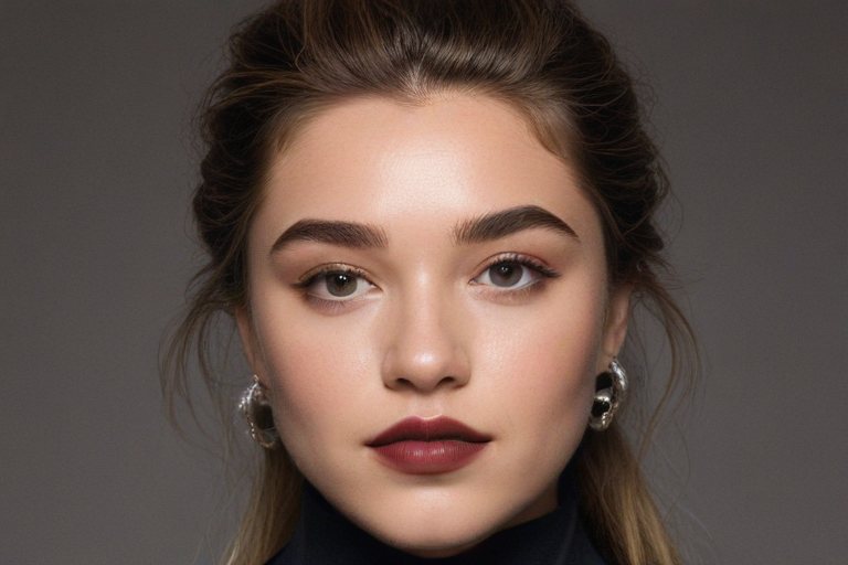 Florence Pugh black lips