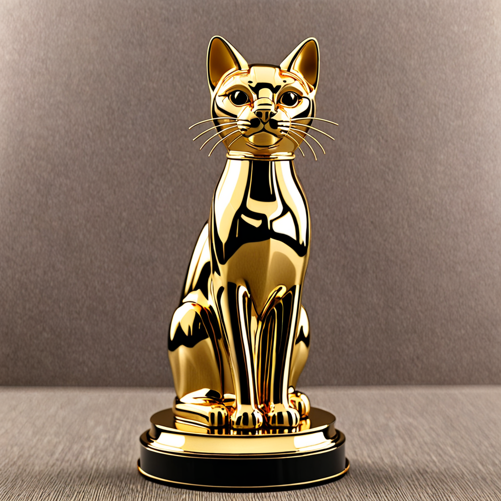 oscar award that is shaped like a cat