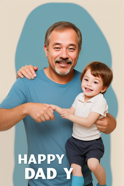 Heartwarming Moment of a Joyful Father and His Smiling Son Together