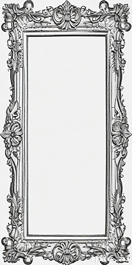 Elegant Vintage Picture Frame Design with Intricate Floral and ...