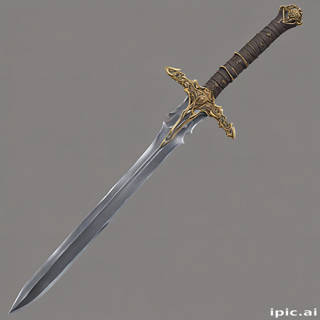 Ornate Sword with Intricate Design and Elegant Handle for Collectors