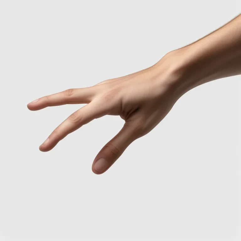 A Delicate Human Hand Reaching Out with Graceful Elegance and Intent.