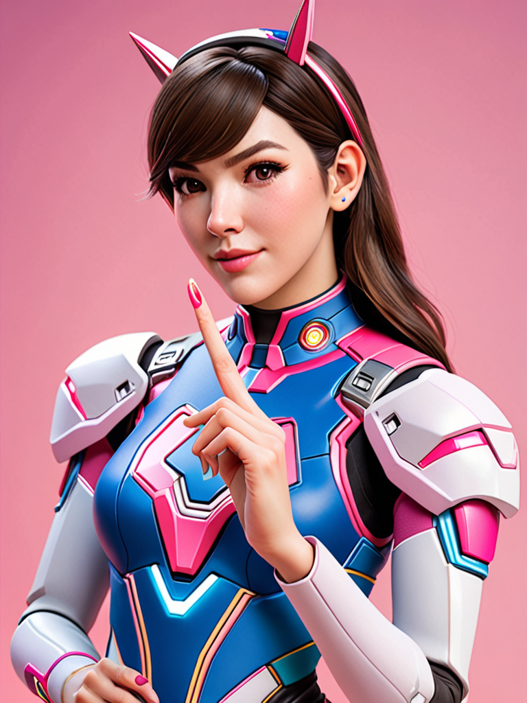 dva from overwatch eating a human finger
