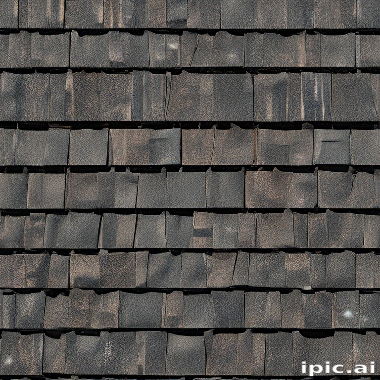 Textured Close-Up of Weathered Roof Shingles with Distinctive Patterns ...