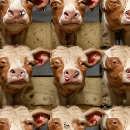 A Fun and Quirky Collage of Playful Calves in Various Poses.