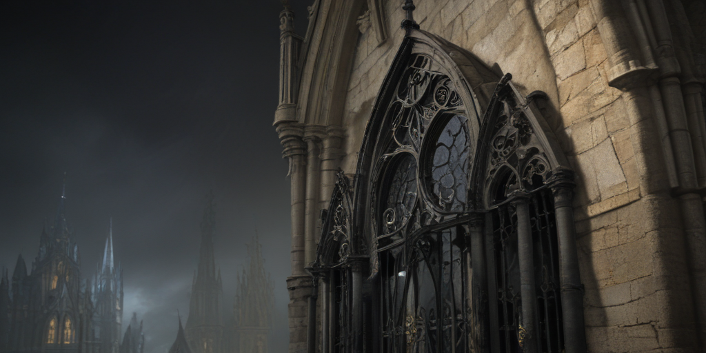 Mystical Gothic Architecture: A Hauntingly Beautiful Scene of Intricate ...