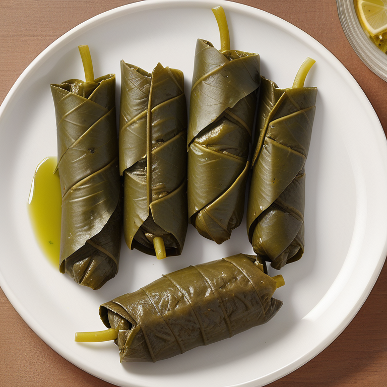Delicious Rolled Grape Leaves Stuffed with Savory Rice and Spices