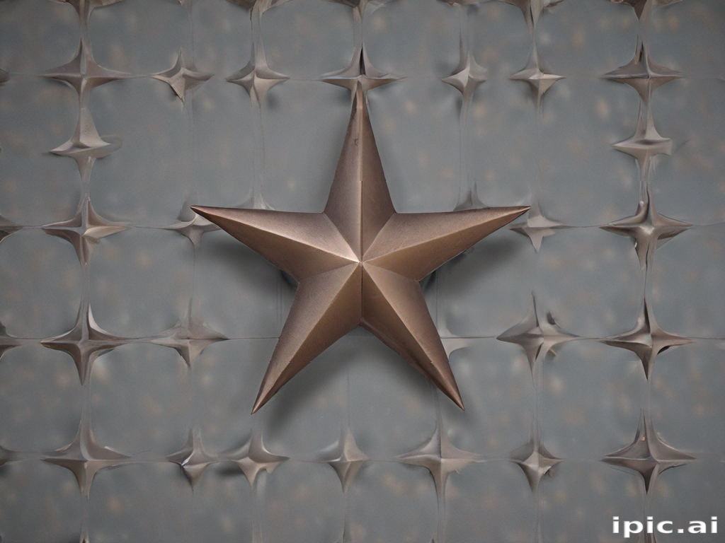 Beautifully Crafted Star Against a Textured Background of Subtle Patterns
