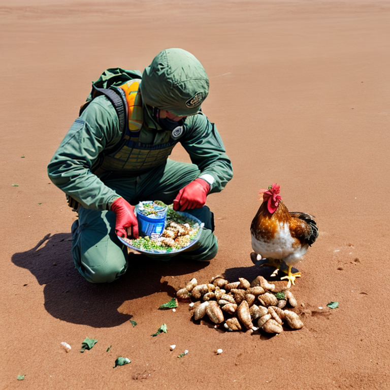 Chicken in war fight