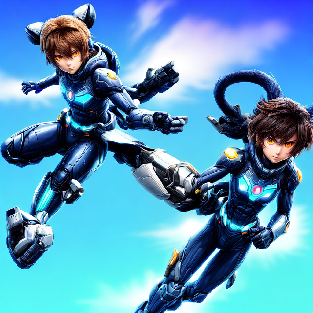 futuristic anime-style monkey image